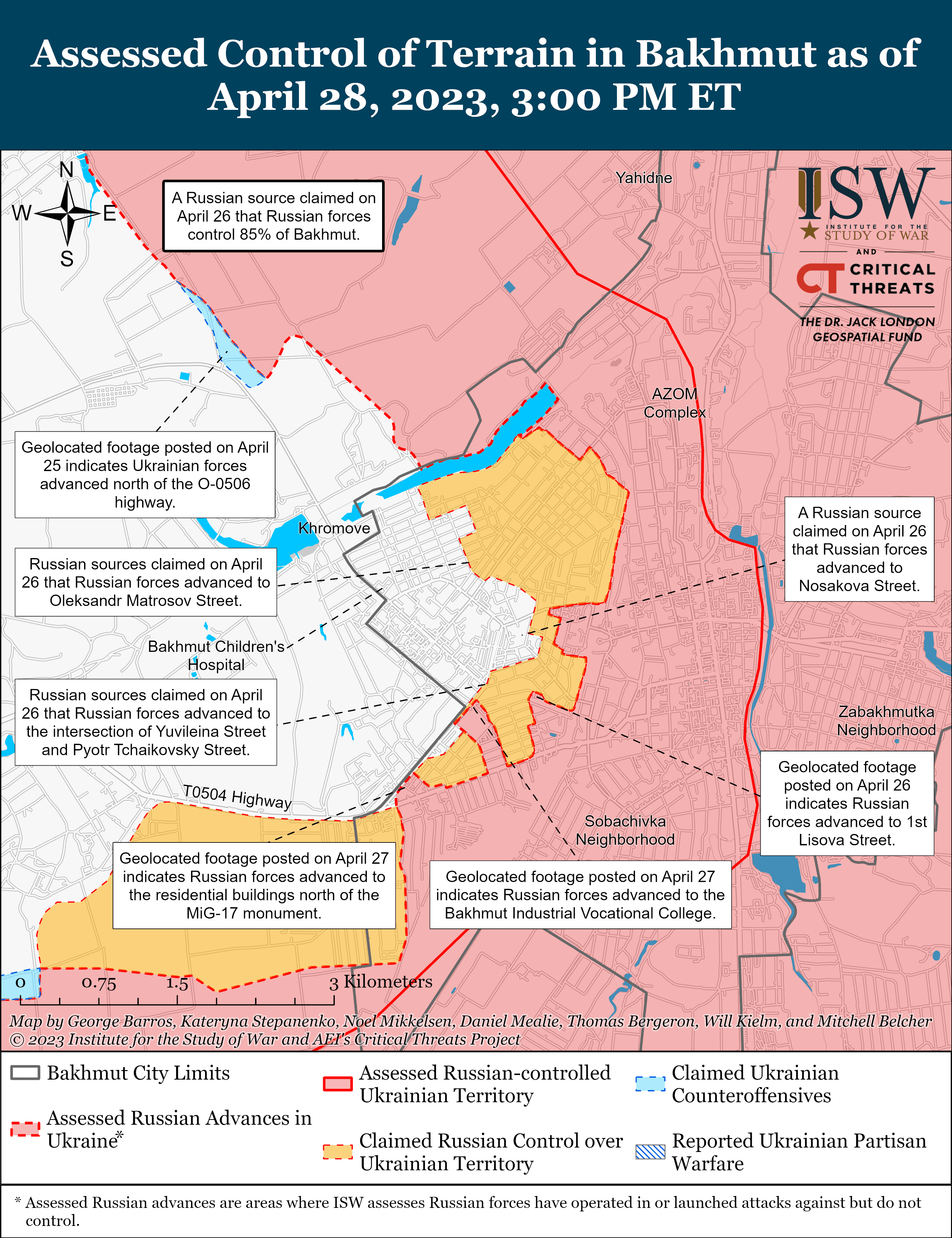 Карта боевых действий в Украине 29 апреля 2023 года - Харьков Vgorode.ua